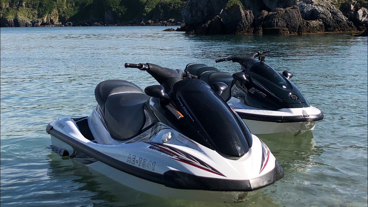 AMAZING day in Anglesey on the old Yamaha Waverunners | Sunny for once ...