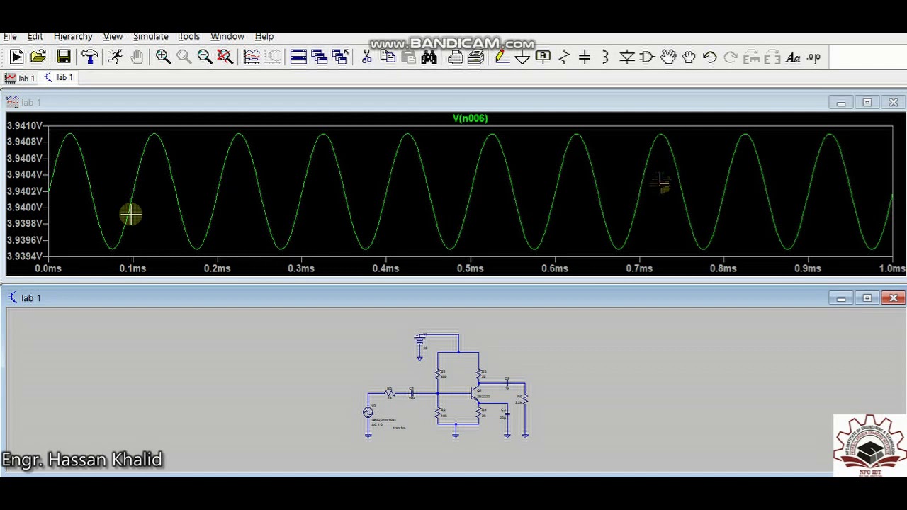Lab 1: Common Emitter (CE) amplifier circuit frequency response - YouTube