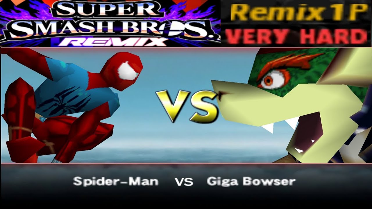 Smash Remix HD Textures Gameplay - Remix 1p Mode Spider-Man (Very Hard ...