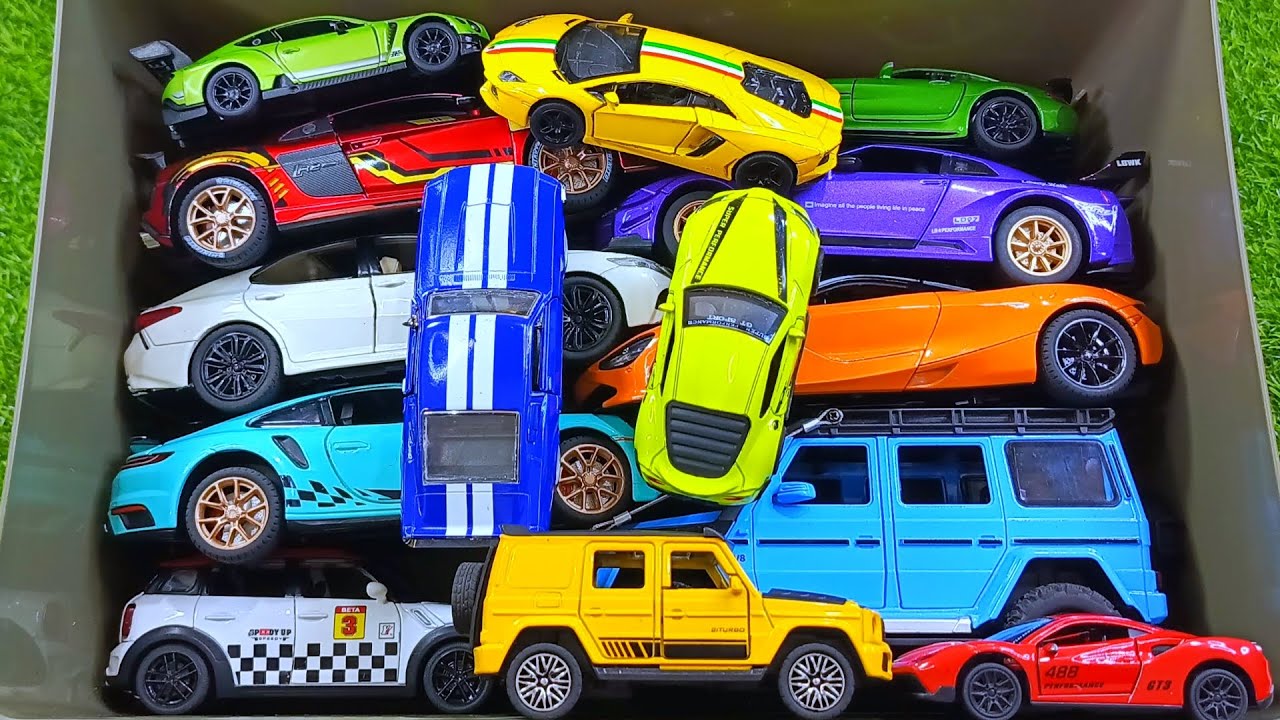 Box Full of Model Cars /Bugatti Centodieci, Lykan Hypersport, Bentley ...