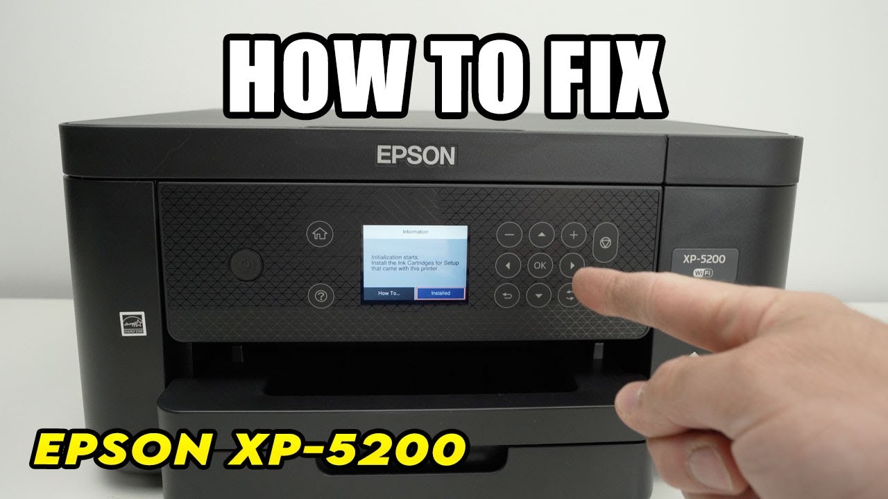 How to Fix Your Epson XP-5200 Printer - YouTube