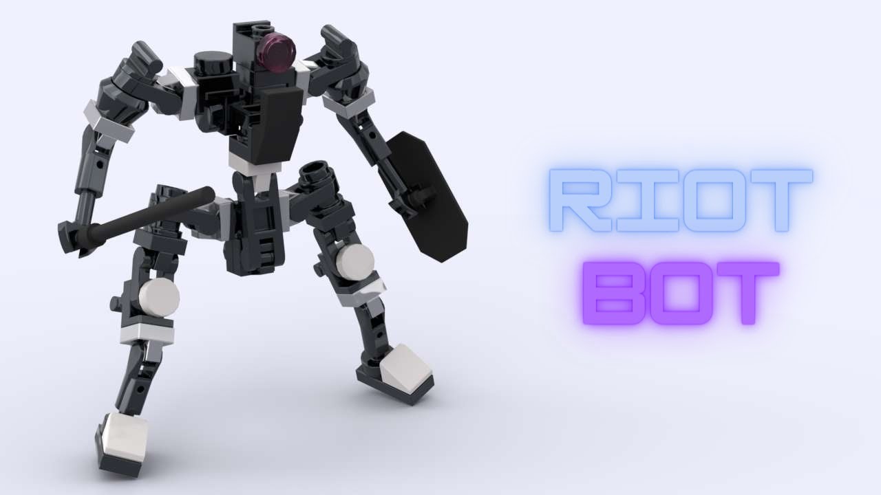 How to make Riot Police Robot out of LEGO | LEGOsaur - YouTube