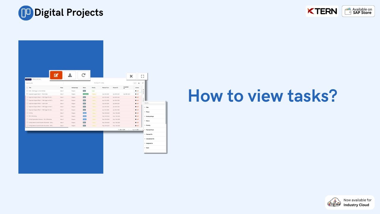 How to view tasks - Digital Projects - YouTube