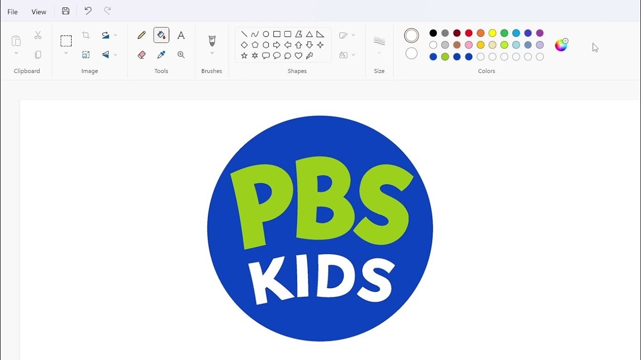 How to draw the PBS Kids logo 2022 using MS Paint | How to draw on your ...