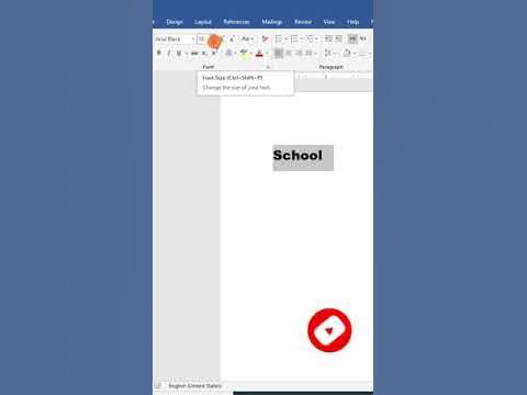 How to Change the Font size in Ms Word - YouTube