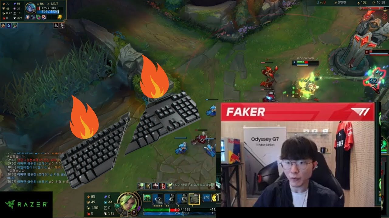 Faker's Keyboard breaks when he chooses Zeri - YouTube