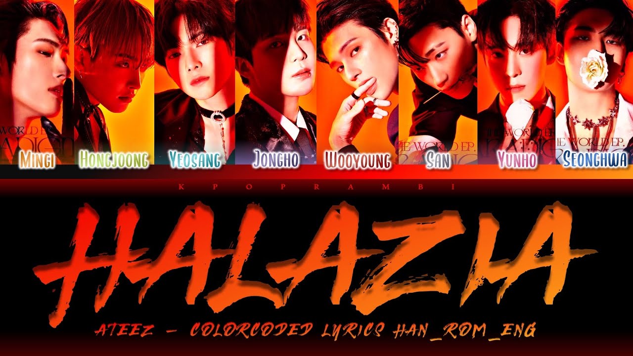 ATEEZ (에이티즈) - ''HALAZIA'' Lyrics 가사 [日本語字幕] (ColorCoded HAN_ROM_ENG ...