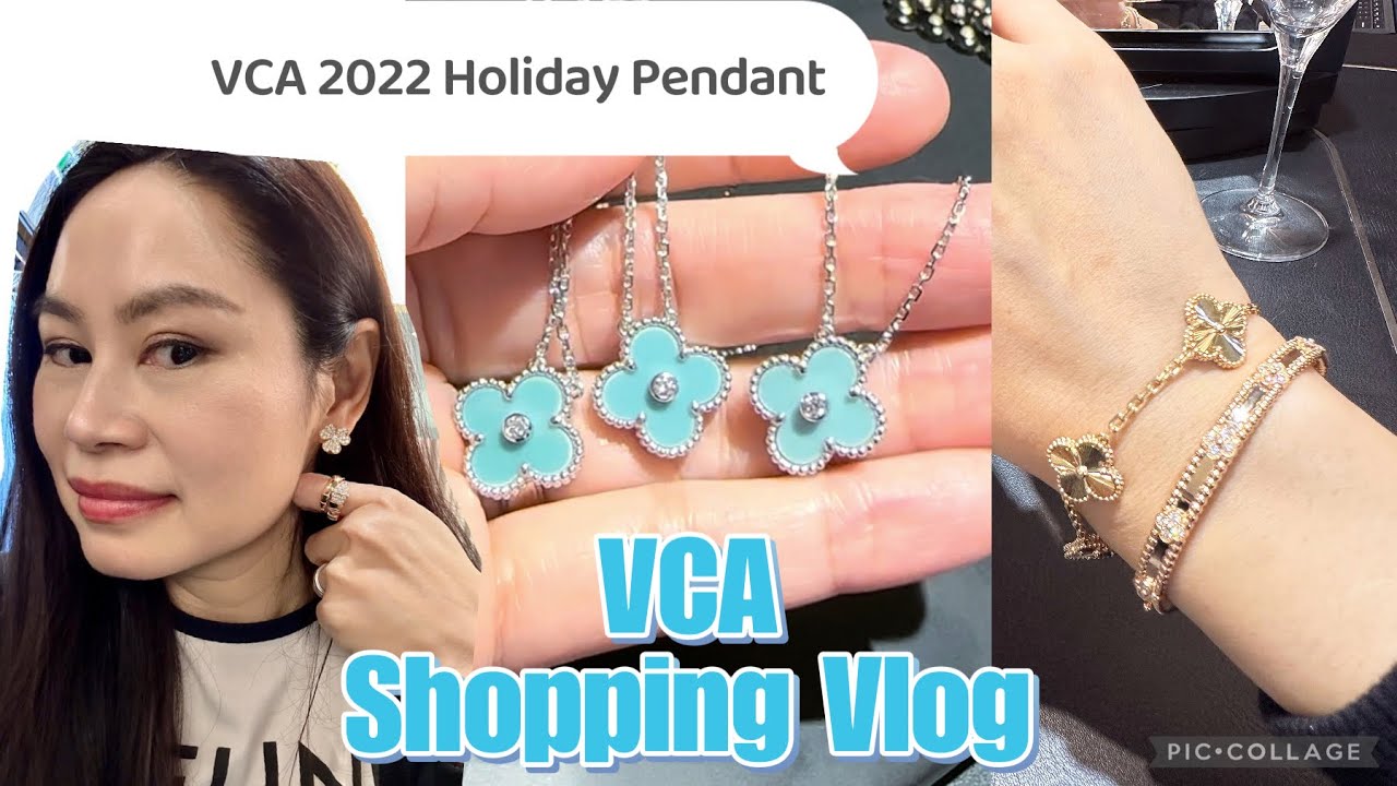 พาช๊อบแบรนด์สุดหรู VCA 2022 holiday pendant 💙 & shopping Vlog มี CELINE ...