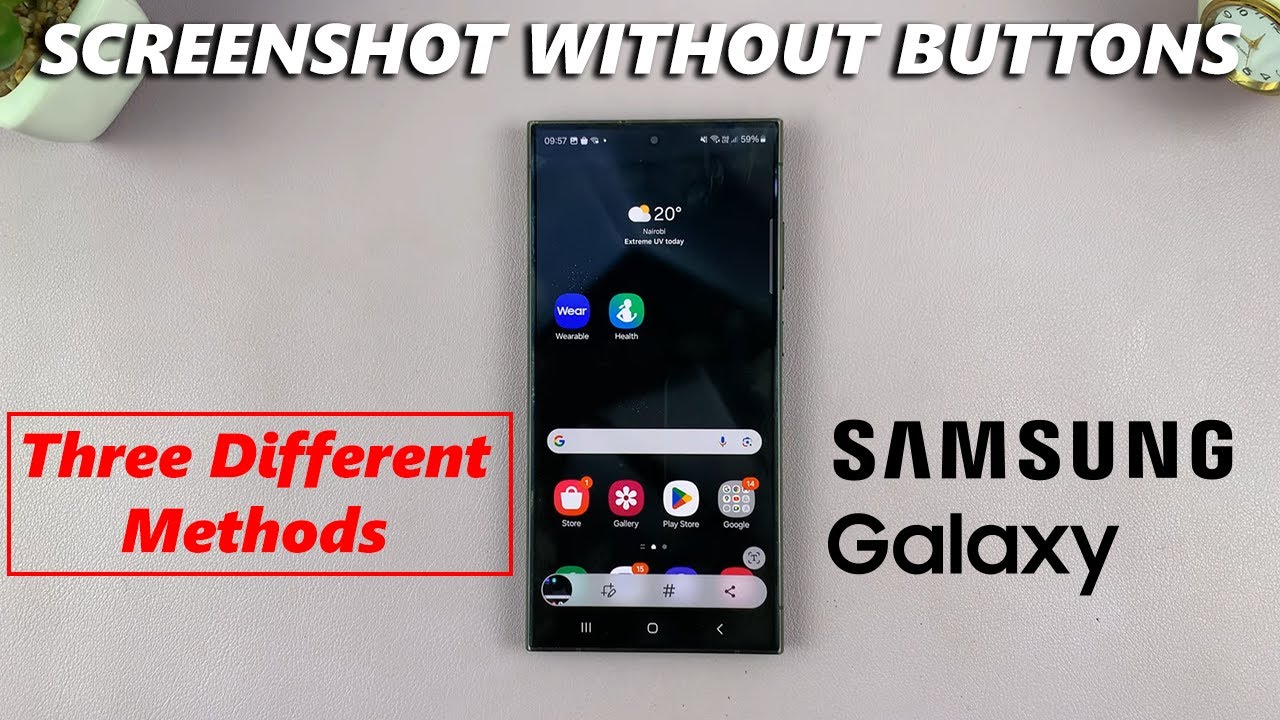 How To Screenshot Without Buttons On Samsung Galaxy - YouTube
