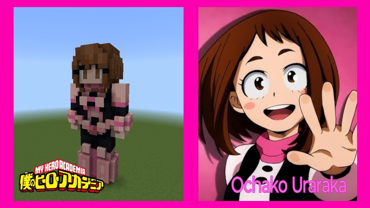 Ochako Uraraka (Uptated) | Boku No Hero Academia | Minecraft Tutorial ...
