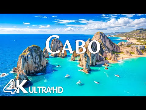 Cabo, Mexico 4K – Golden Beaches, Turquoise Waters & Dramatic Coastal Cliffs | Relaxing Music