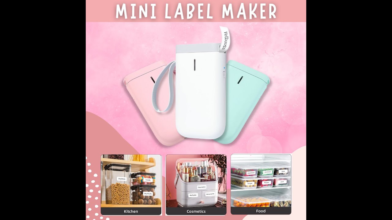 Mini Portable Label Maker, Bluetooth, For Office Home Kitchen ...