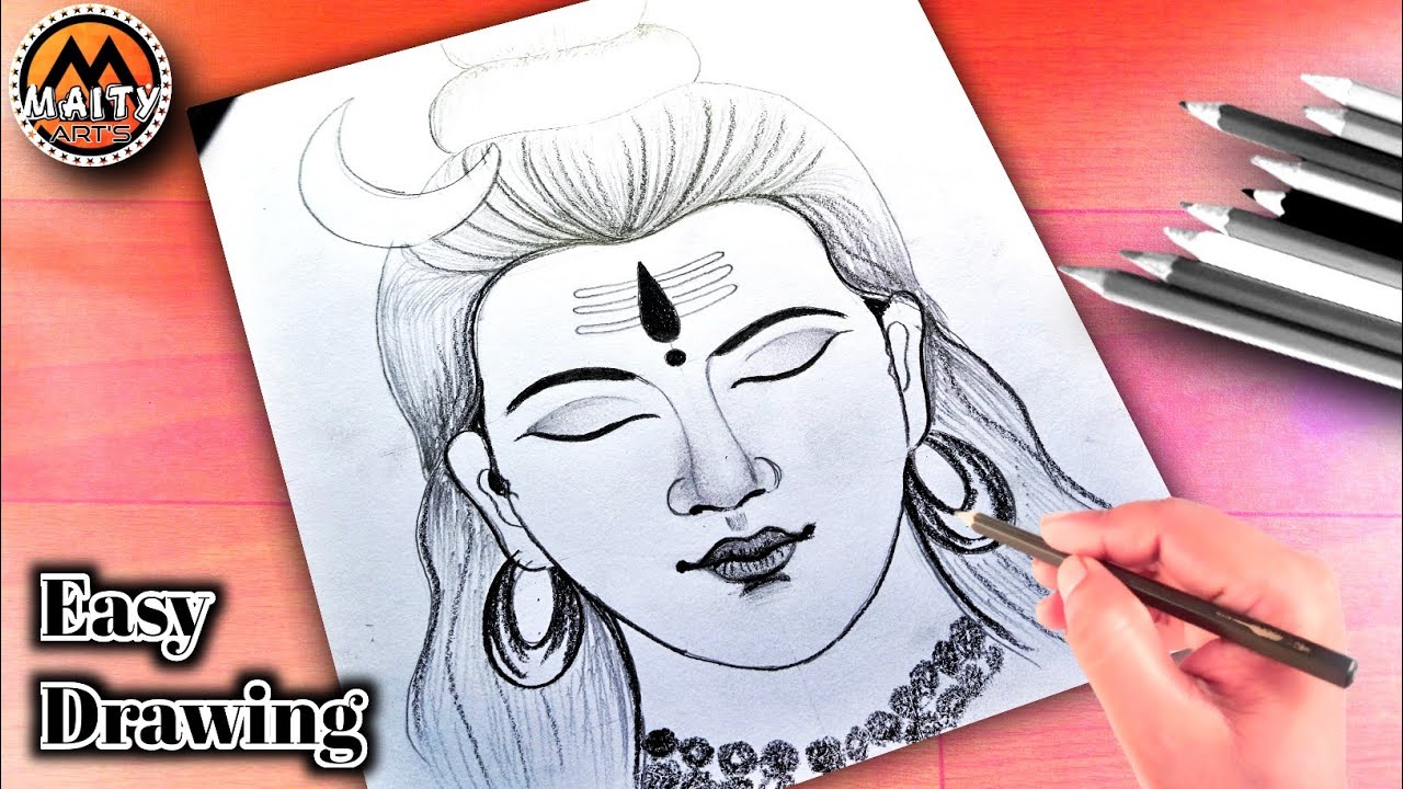 Shiv Ji Drawing Step By Step For Beginners| Mahadev Drawing | SHIVJI ...