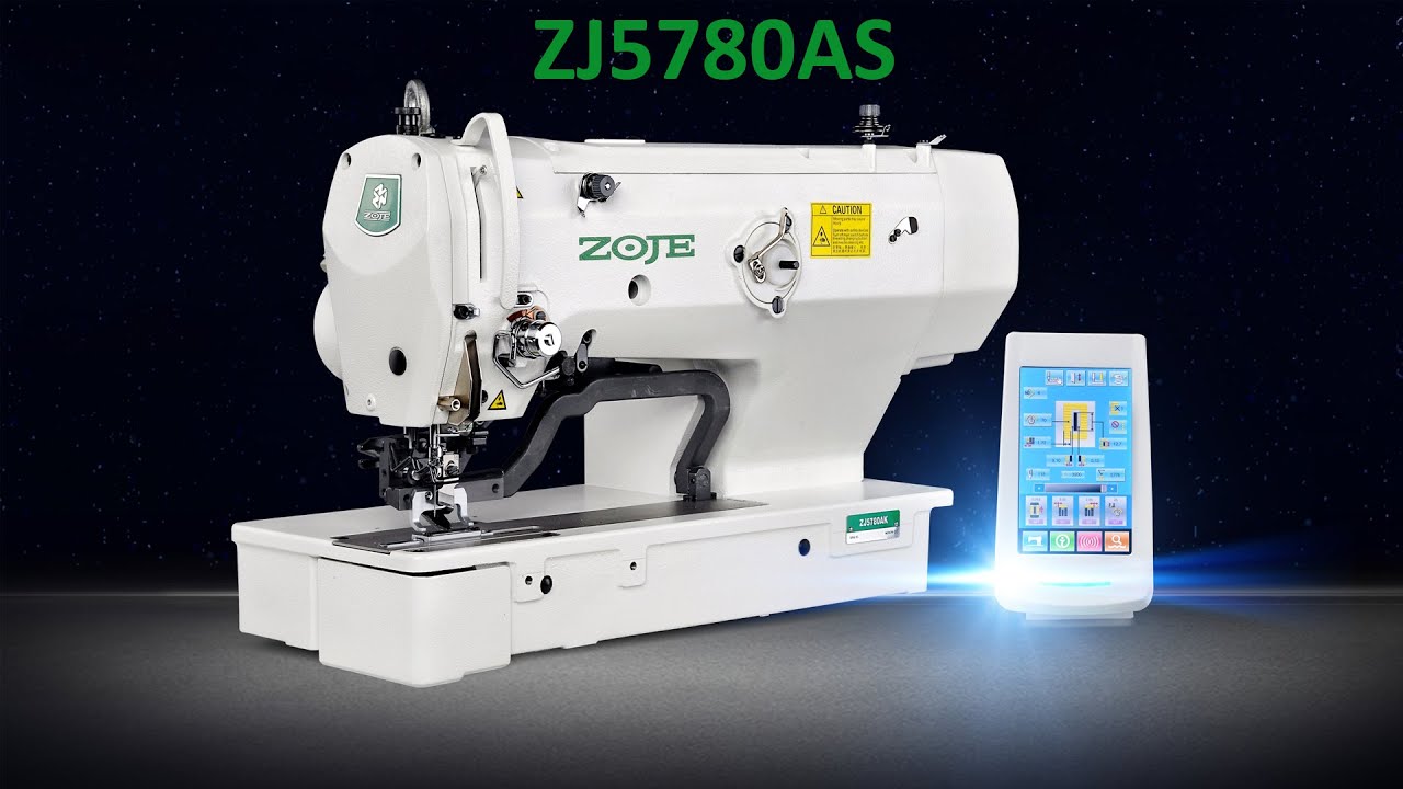 ZJ5780AS | ZOJE COMPUTERIZED BUTTON HOLE MACHINE - YouTube