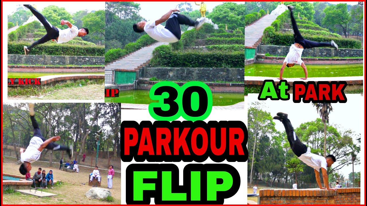 30 Parkour flip learn easily at park - YouTube