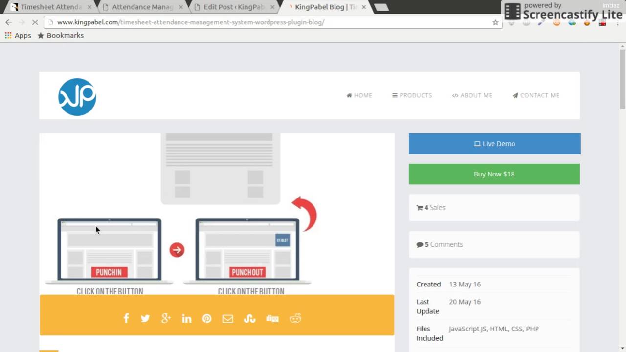 Timesheet Attendance Management System Wordpress Plugin - YouTube