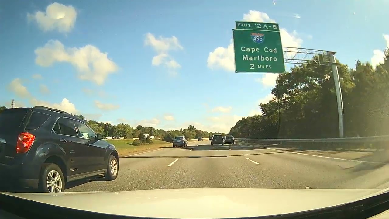 Driving along I-95 North in Massachusetts - YouTube