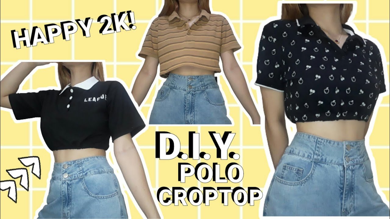 THRIFT FLIP: DIY POLO CROPTOP - YouTube
