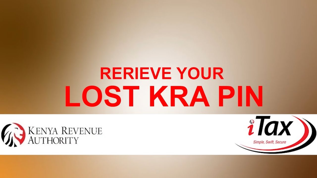 RECOVER YOUR LOST KRA PIN - YouTube