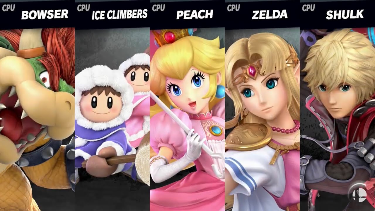 Super Smash Bros. Ultimate - bowser vs ice climbers vs peach vs zelda ...