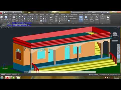 AUTO CAD 2016 PASHTO LESSON11 3D PROJECT 1STDAY RAHIM HAIDERY - YouTube