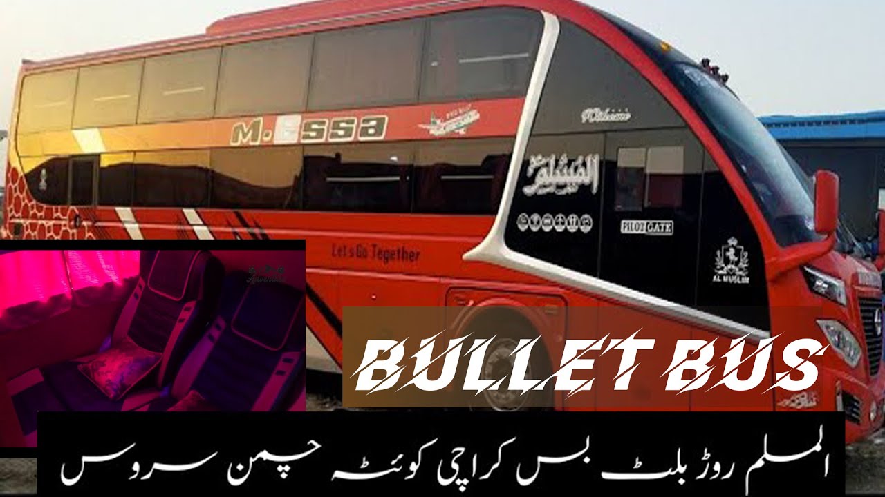 Road Bullet Bus sleeper Karachi To Quetta al muslim coach service ...