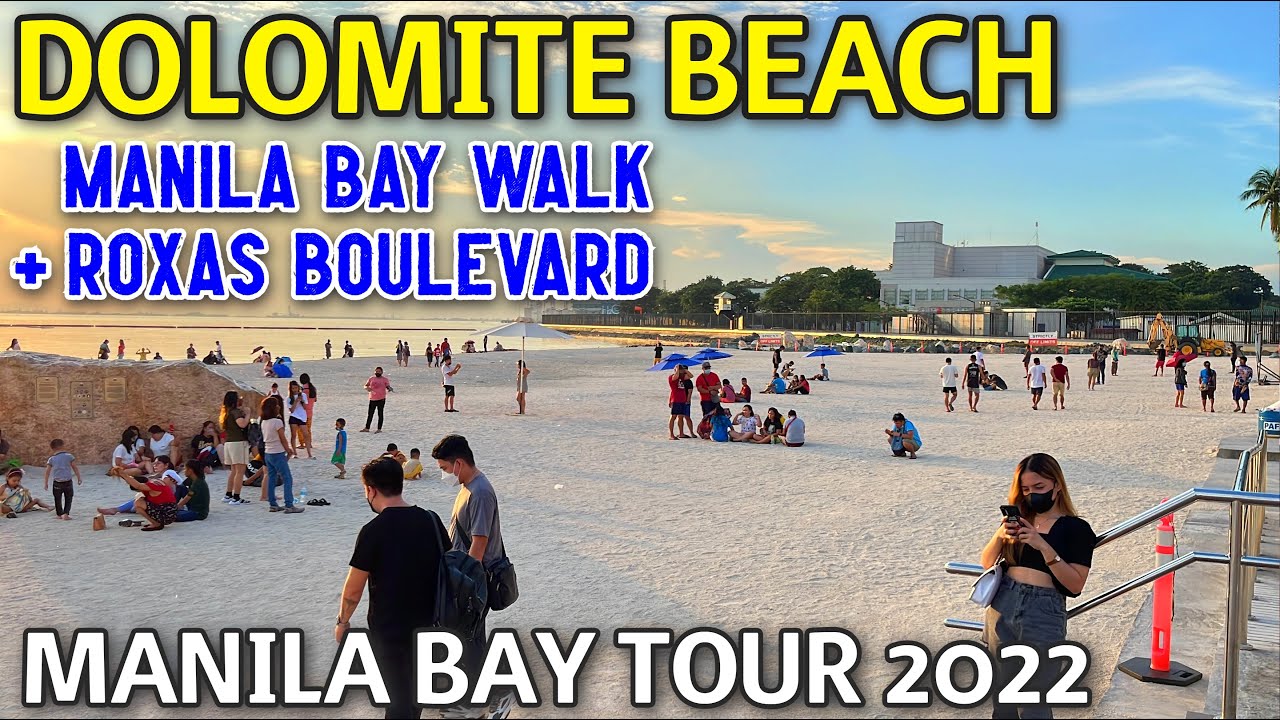Walking in MANILA's DOLOMITE BEACH & ROXAS BLVD + Pinoy Street Food ...