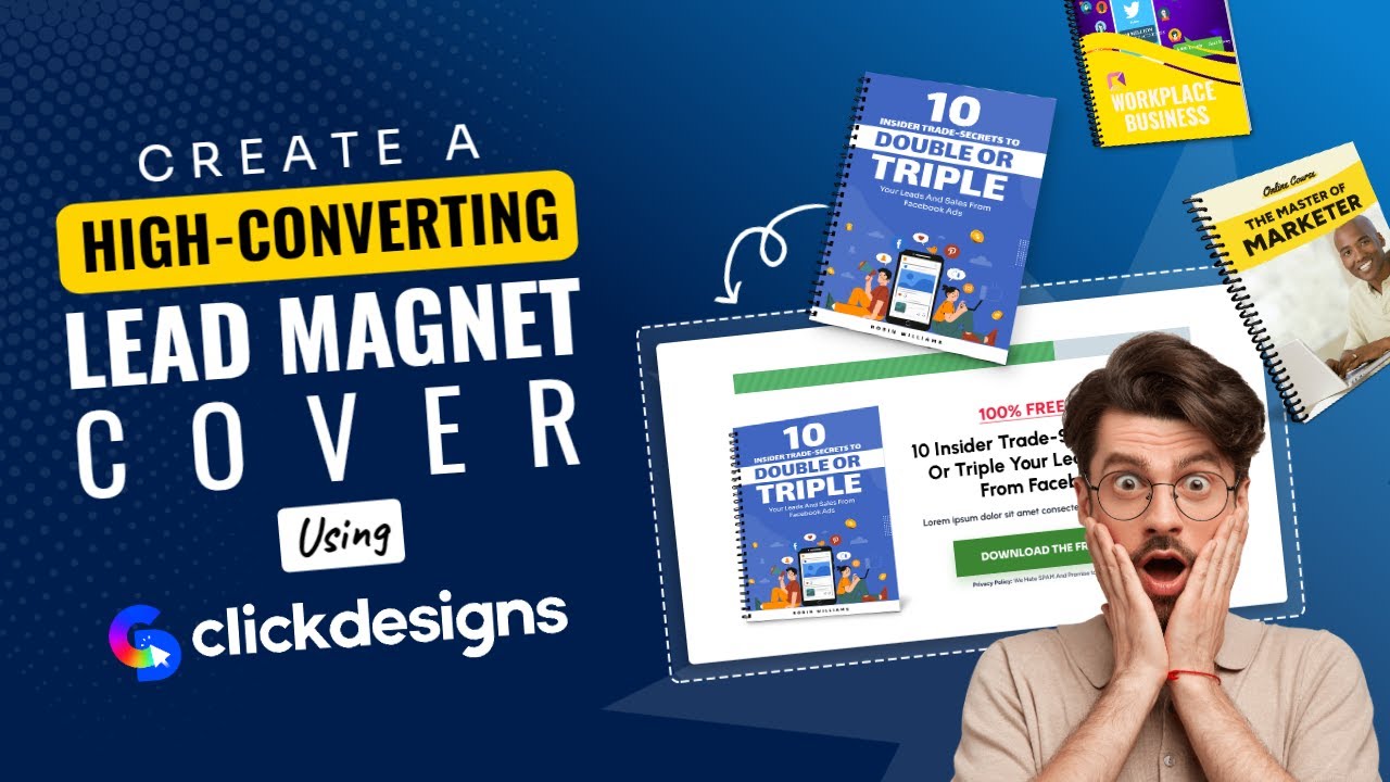 📢 Create Stunning #Lead #Magnet Covers in Minutes with #ClickDesigns To ...