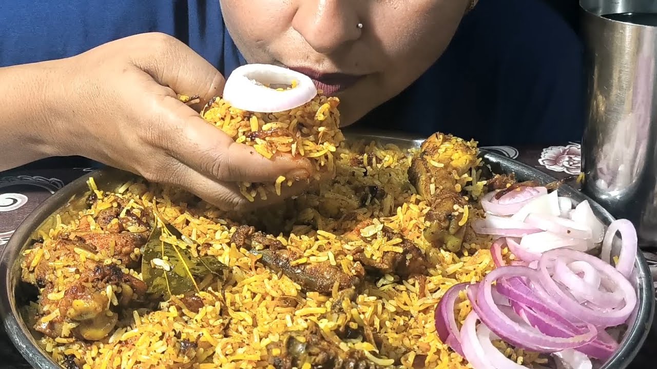 chicken biryani eating asmr mukbang|chicken biryani eating asmr indian ...