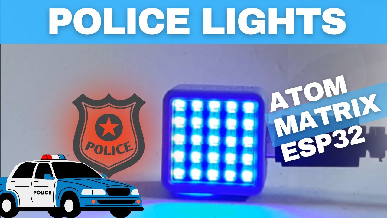 Police Lights Using ATOM Matrix ESP32 - YouTube