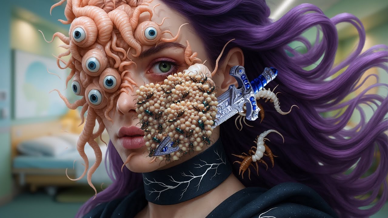 Creepy Parasite Face Cleaning ASMR Animation | 소름 돋는 기생충 얼굴 클리닝 ASMR ...