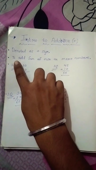 INTRODUCTION TO ADDITION (+) | FOR JUNIOR STUDENTS | 🇮🇳👍👍 - YouTube