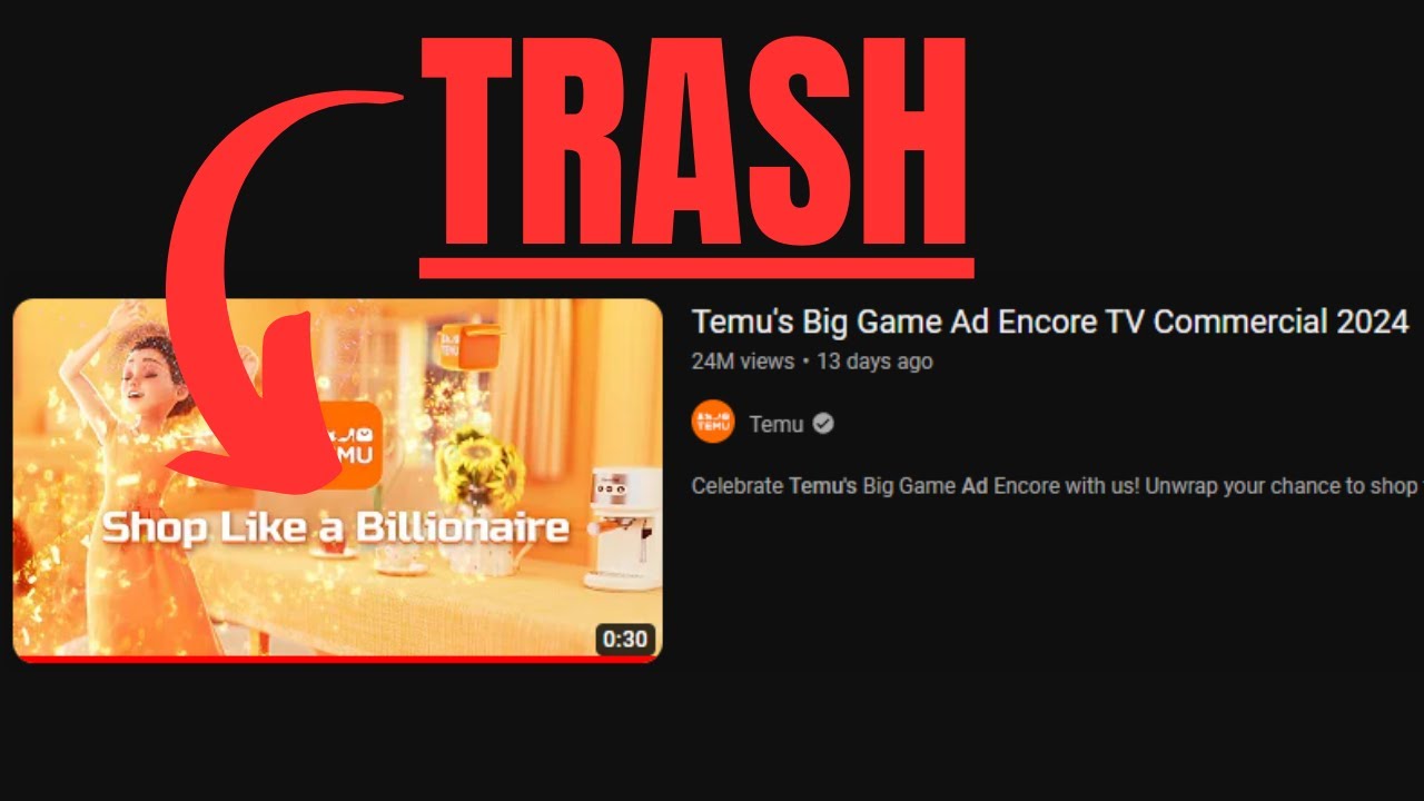 Roasting Temu AD - YouTube