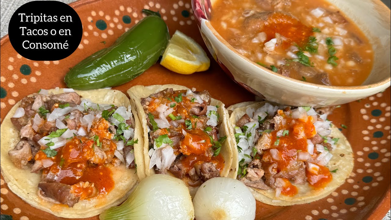TACOS DE TRIPA RECETA DE LOS TAQUEROS SÍRVELA EN TACOS O EN PLATO CON ...