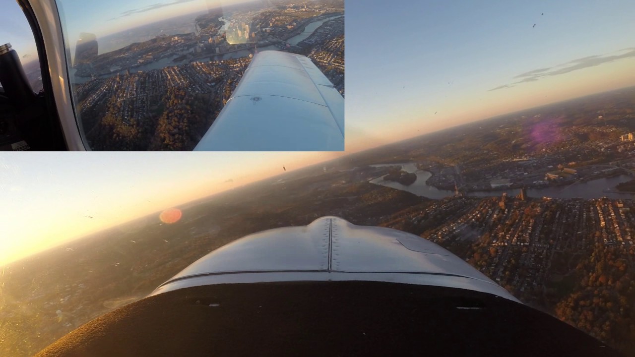 Flying around Pittsburgh in a Grumman Tiger, landing at Allegheny ...