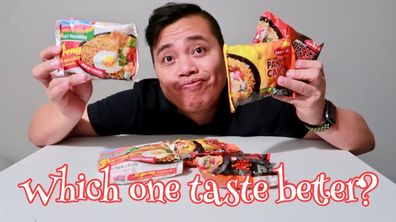 INDO MIE MI GORENG (spicy) VS. LUCKY ME PANCIT CANTON (spicy) : MUKBANG ...