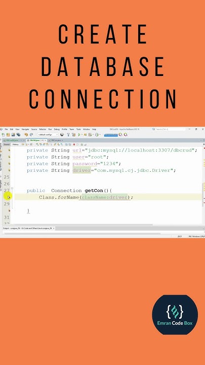 Create Db Connection Class In Java Javadevelopment Javaexperts Javafullstackdeveloper Coding 