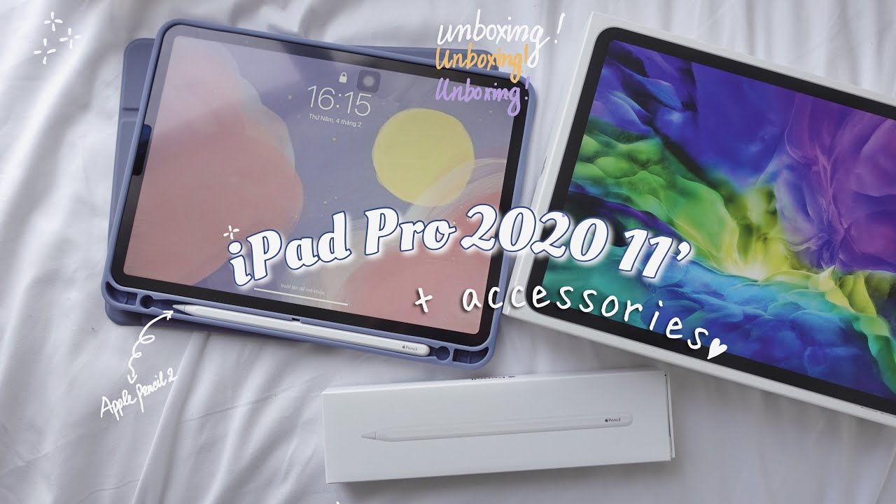 IPAD PRO 2020 11” UNBOXING🍏 + ACCESSORIES HAUL | kieuchinh2706 - YouTube