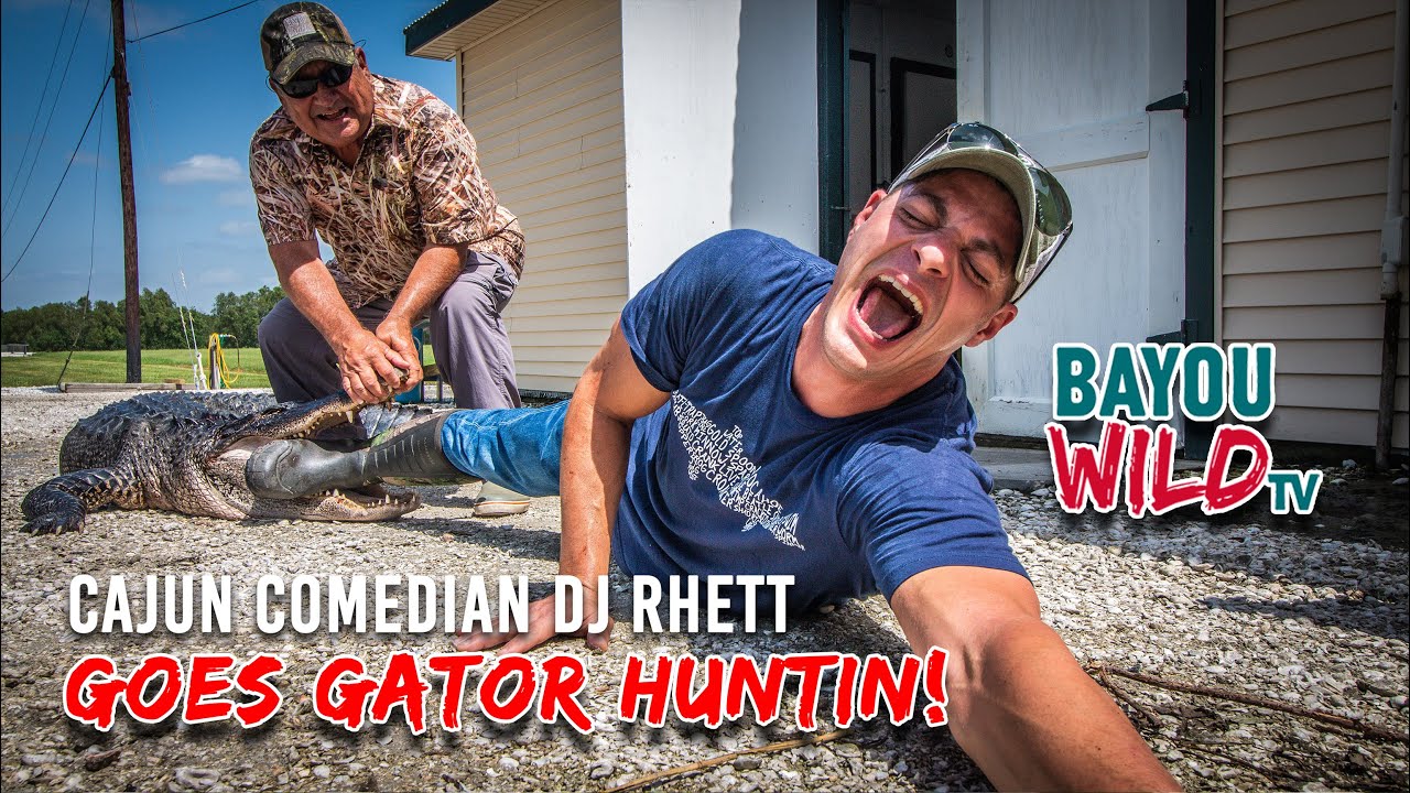 Cajun Comedian DJ Rhett goes Gator Huntin' with Bayou Wild TV! - YouTube