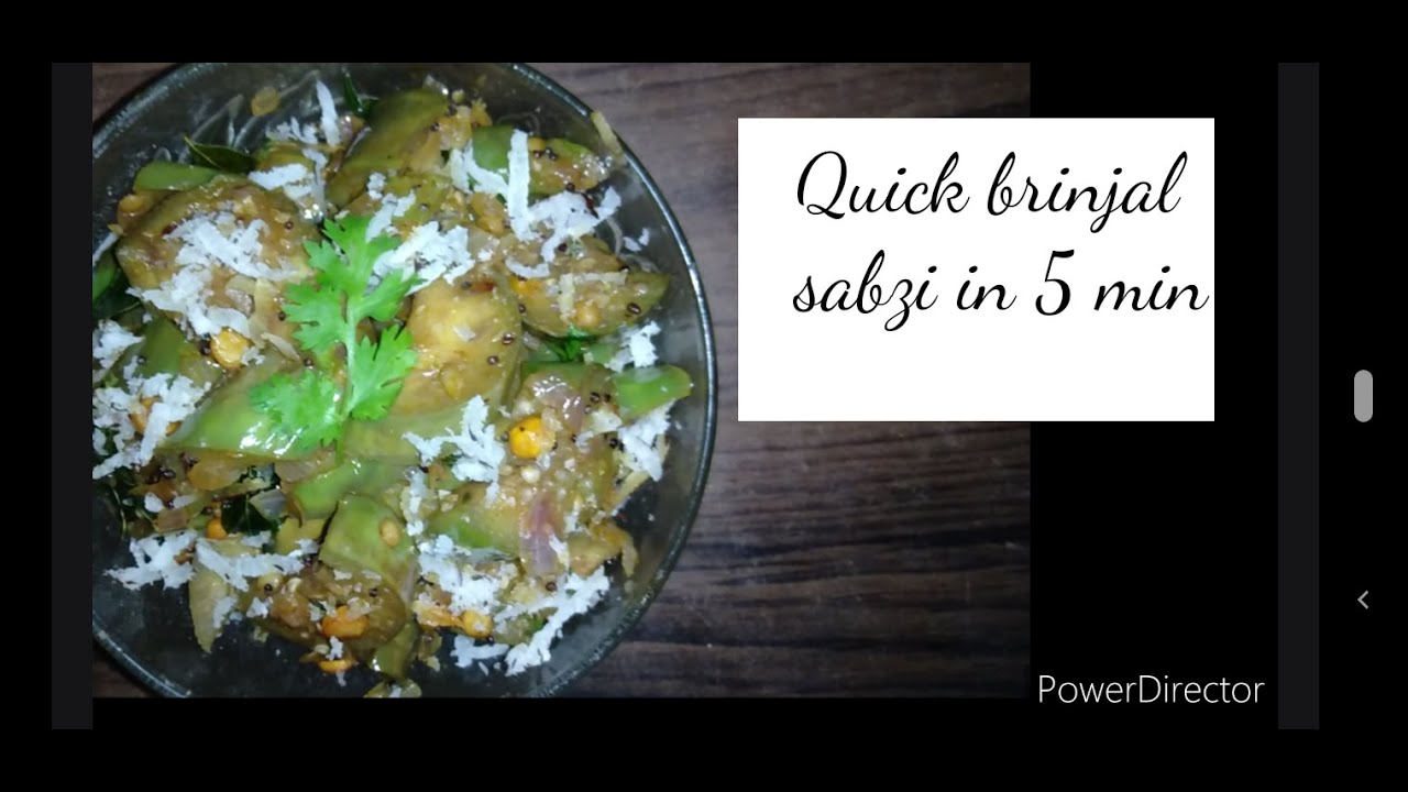 Quick sabzi in 5 min for roti | Green baingan ki sabzi | Brinjal sabzi ...