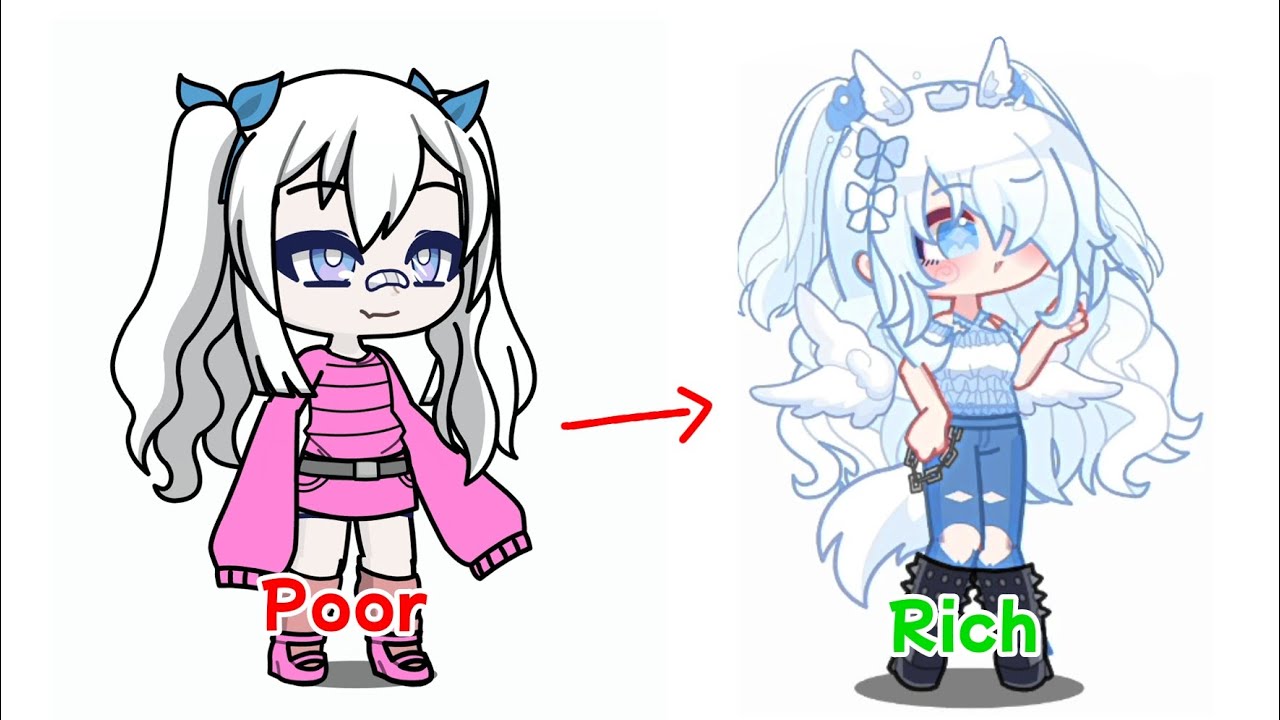 Poor V/S Rich gacha Character let's play gacha life 2 and make a gacha ...