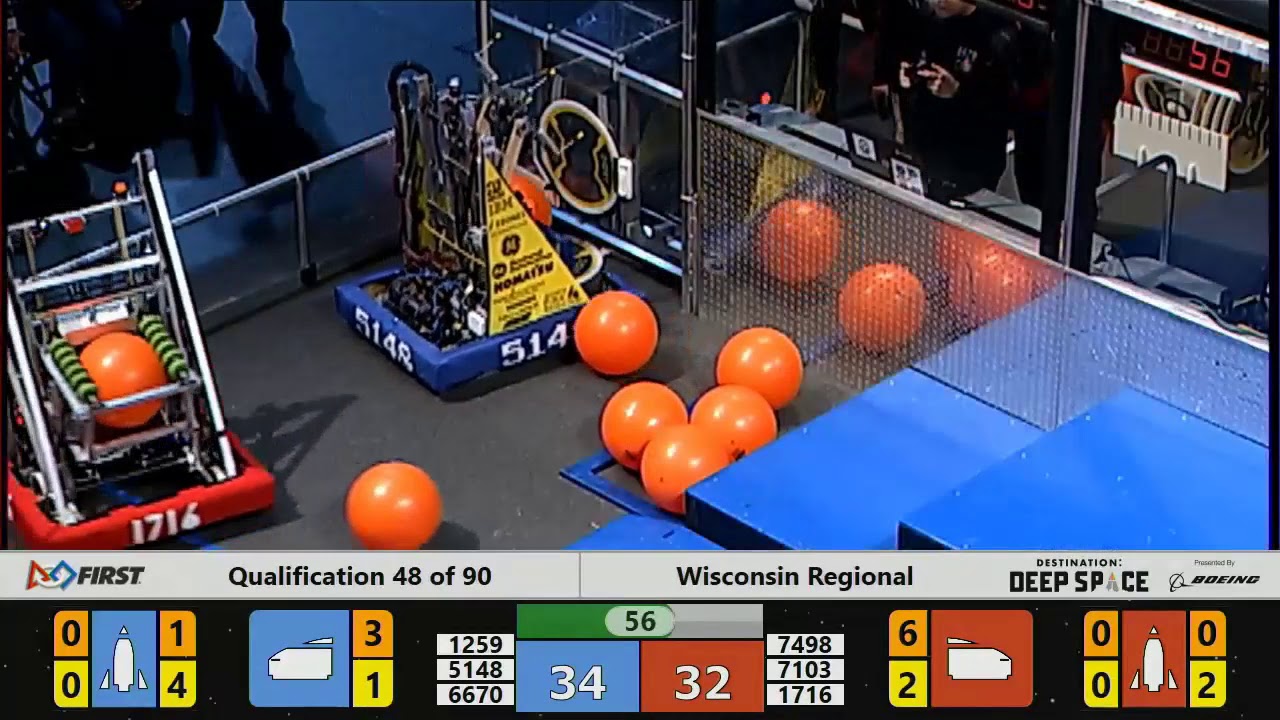Qualification 48 - 2019 Wisconsin Regional (Scoreboard Single Camera ...