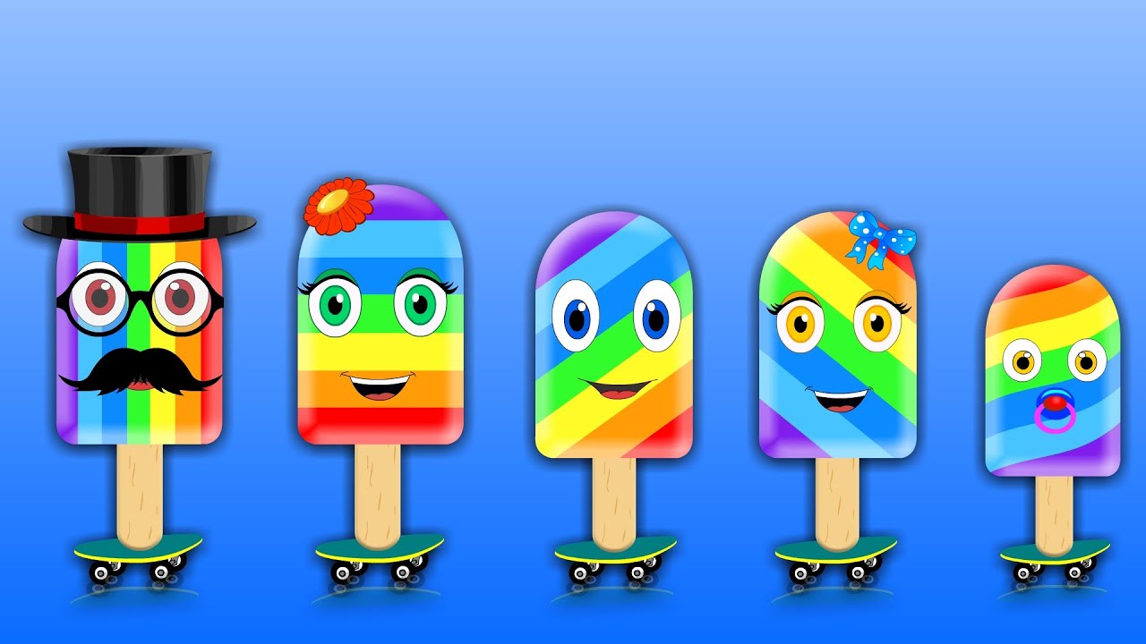 Finger family | Rainbow ice cream finger family | Bar finger family ...