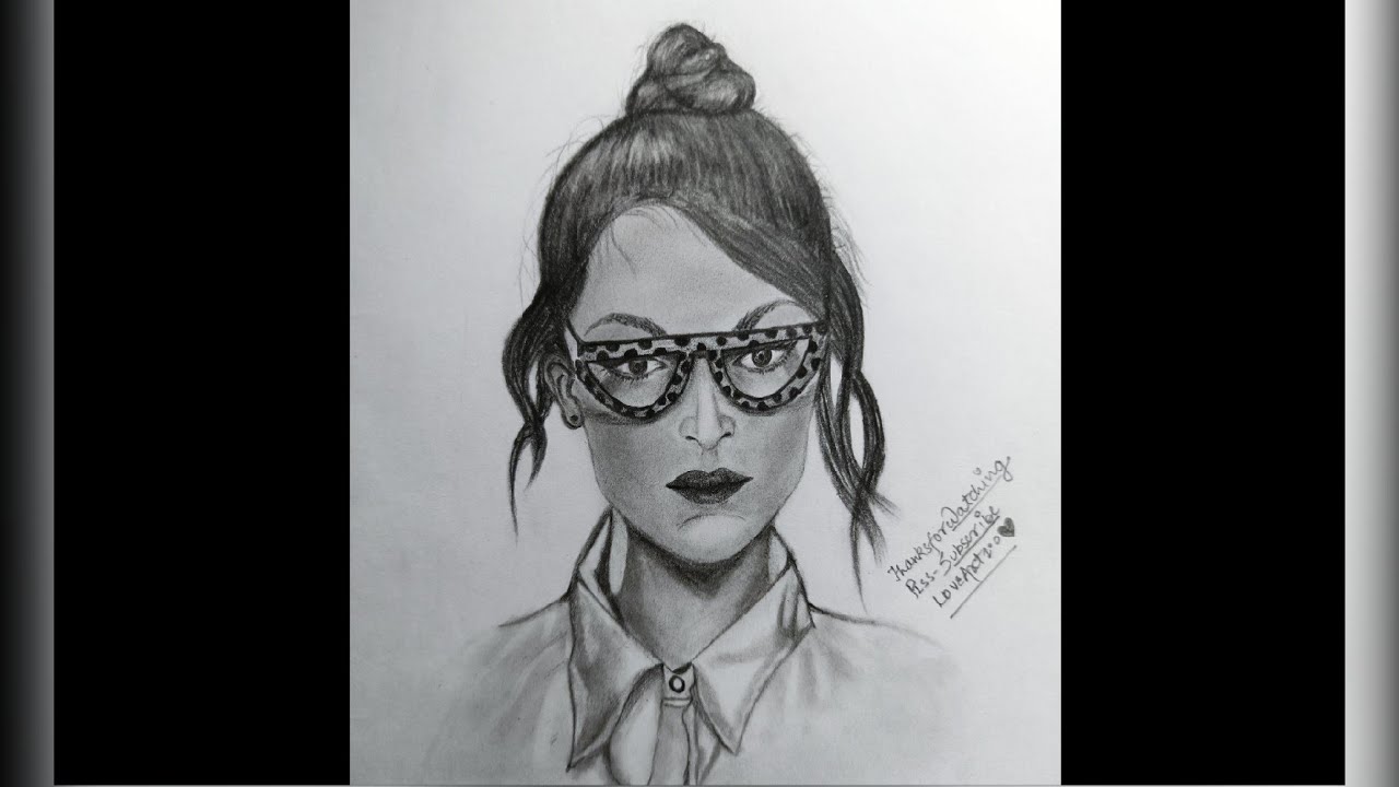 How to draw a beautiful girl face in goggles🕶️ Girl drawing/ face ...