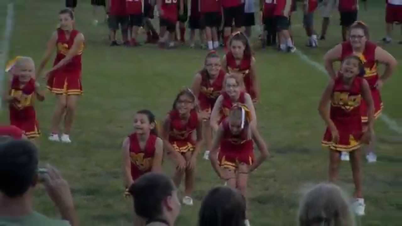 2015 Mt Olive Cheer Super Pee Wee Team Pep Rally - YouTube