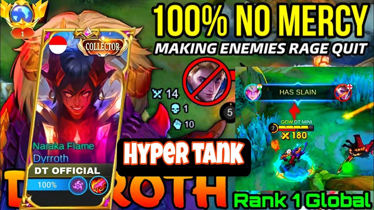 EXTREME Dyrroth Hyper Tank Action in MLBB!#mobilelegends - YouTube