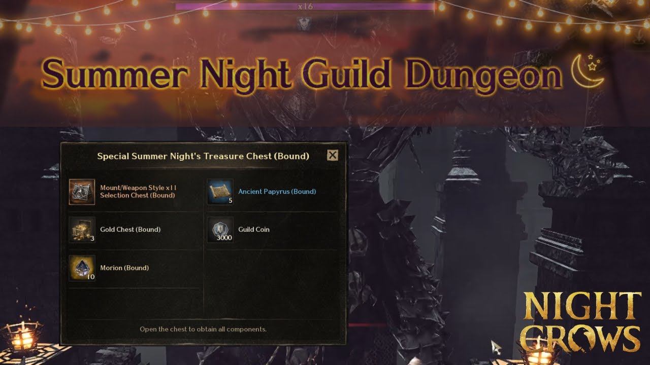 NIGHT CROWS SUMMER NIGHT GUILD DUNGEON EVENT - YouTube