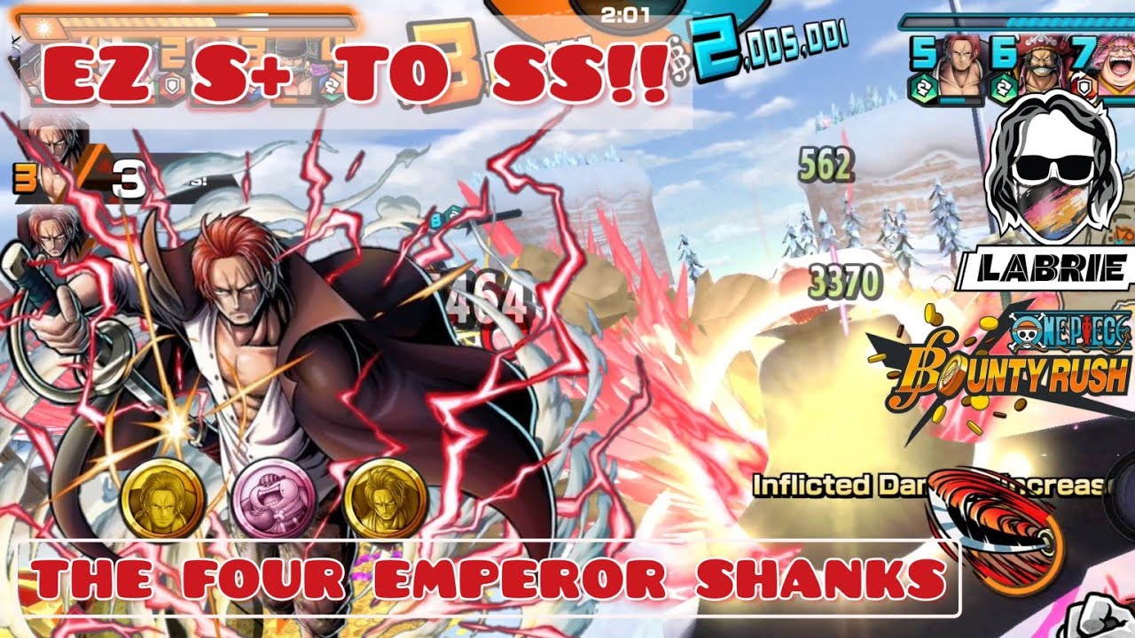 OPBR THE FOUR EMPEROR'S SHANKS AFTER ADJUSTMENT!! EZ S+ to SS!! ONE ...