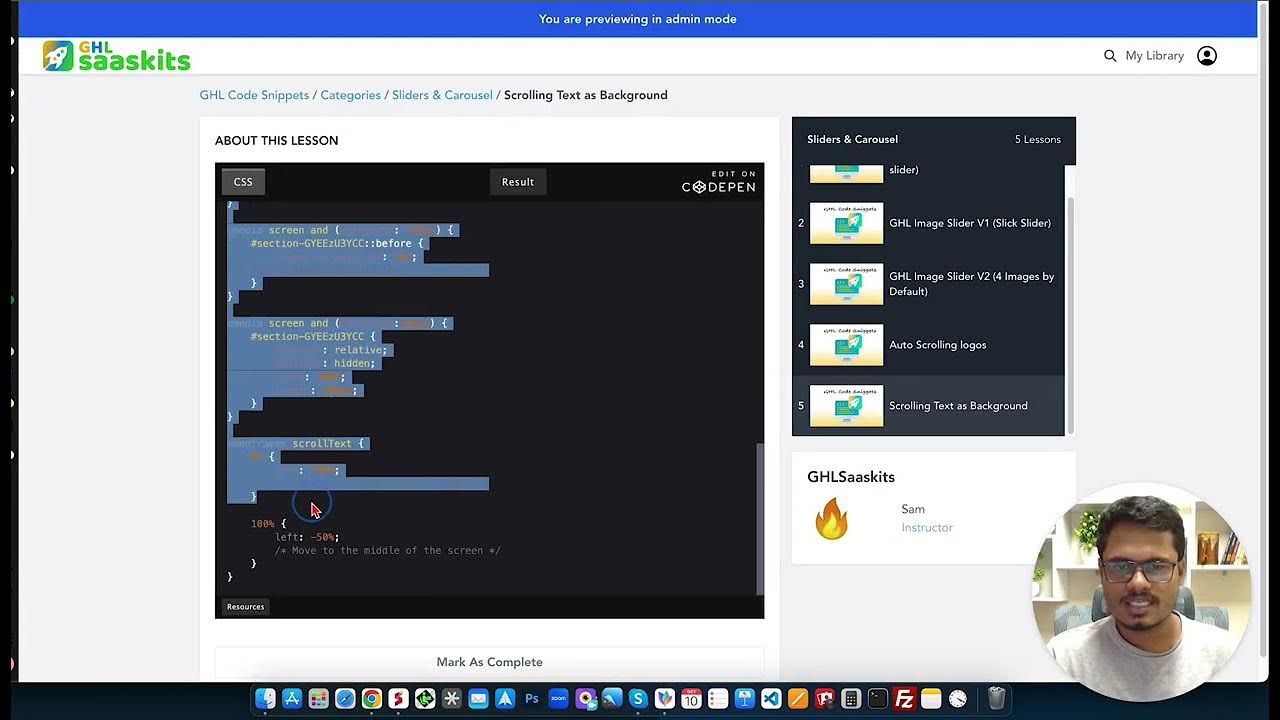 Add Scrolling Text as Background on your GoHighLevel Pages - YouTube