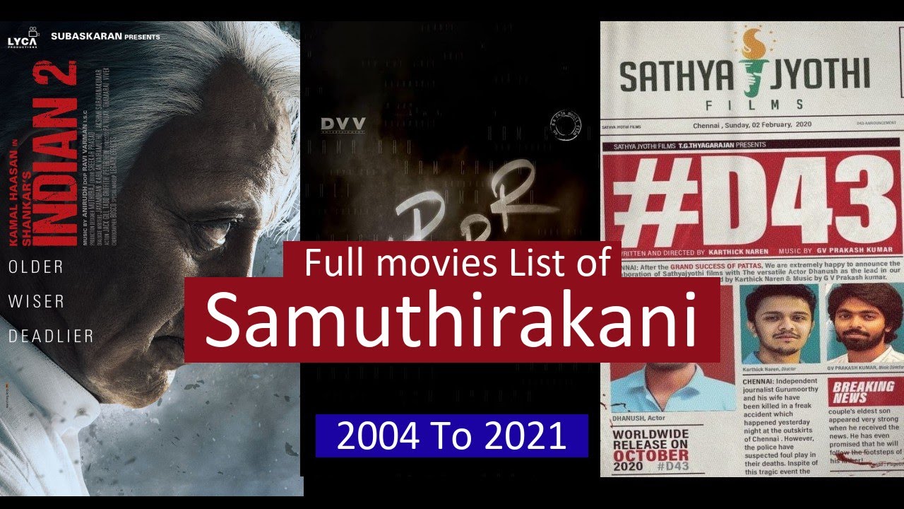 Samuthirakani Full Movies List | All Movies of Samuthirakani - YouTube